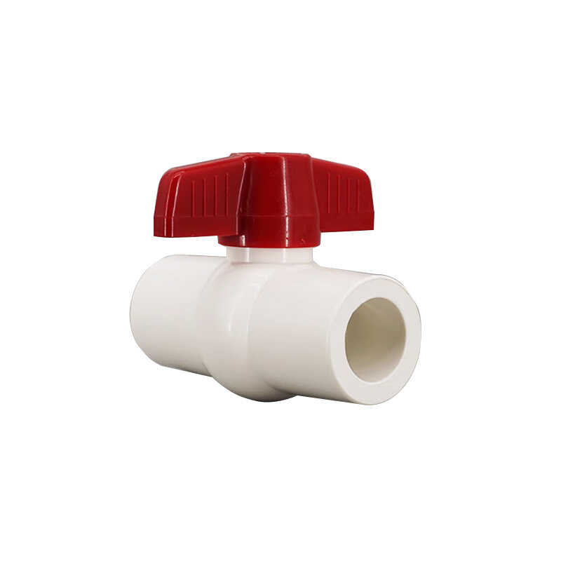 Guangdong Liansu White PVC Water Supply Fittings 20 25 32 Ball Valve ...