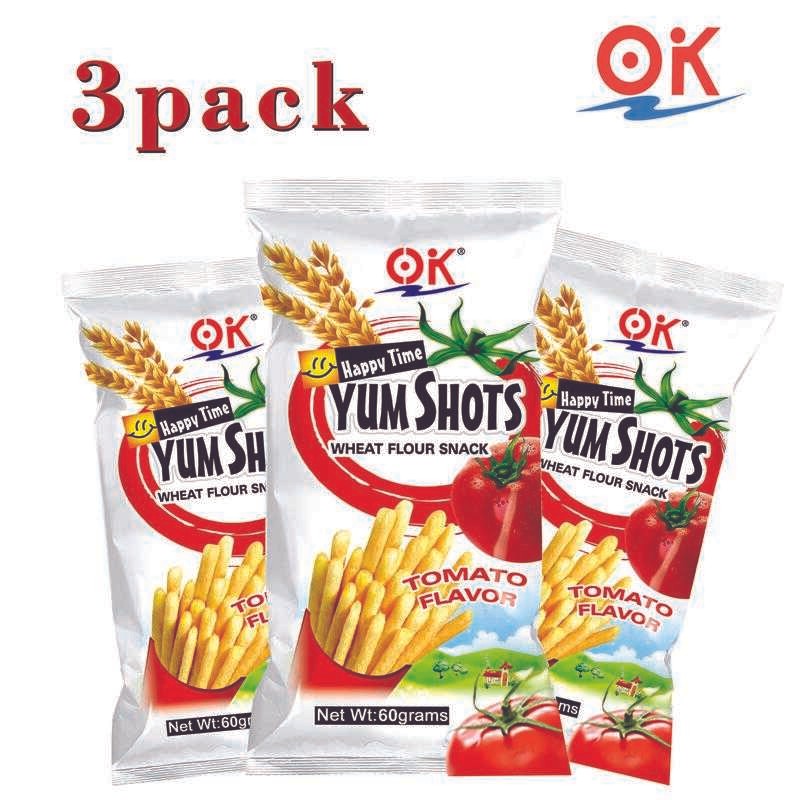 Yum Shots Tomato Flavor Snack 60Gram Crispy Crunchy | Shopee Philippines