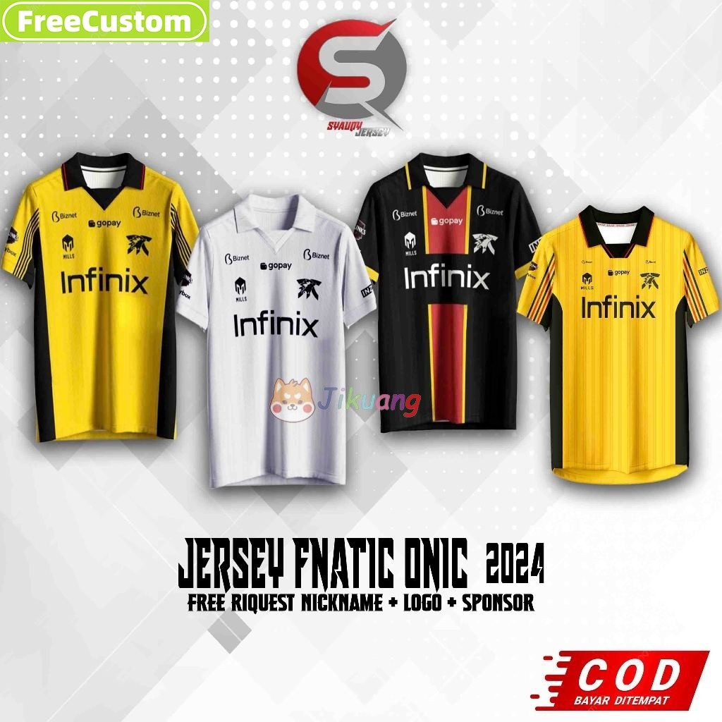 New Premium Onic Fnatic 2025 Infinix Jersey (Free Install Name And Back ...