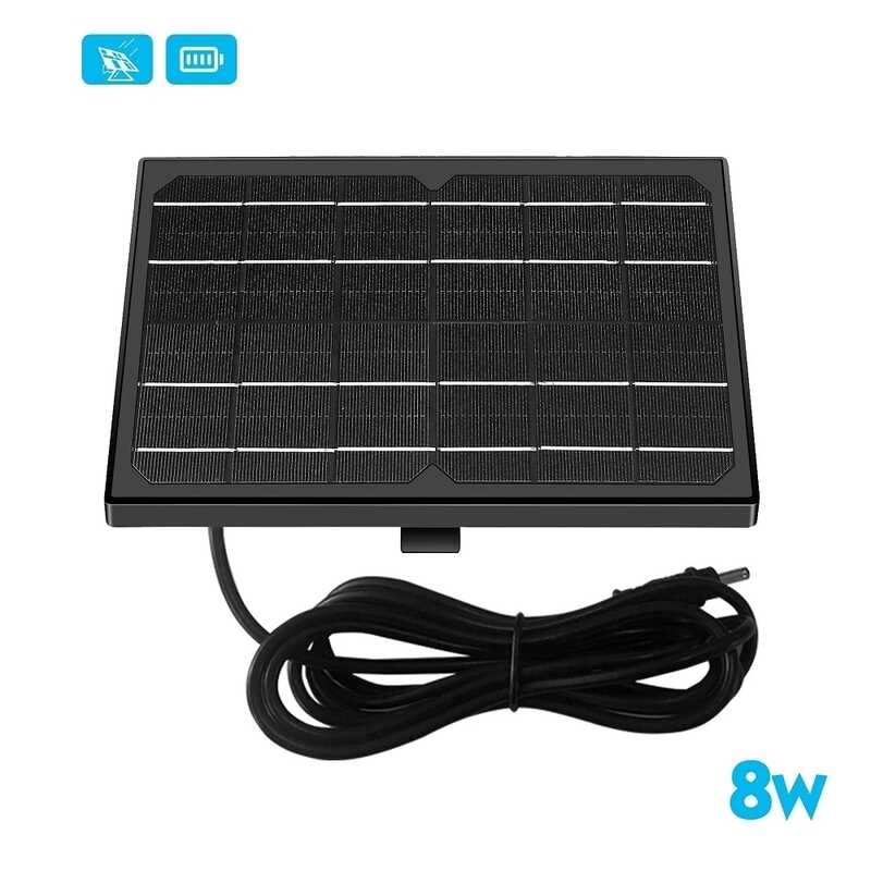 8W Waterproof Black Panel 18650 Battery Solar Charger Kit Sa ...