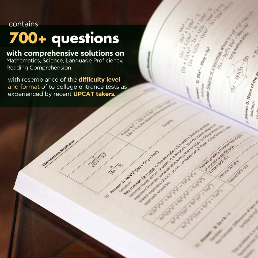 ♞UPCAT Reviewer 2024 Maroon Bluebook - Updated UPCAT-FOCUSED ENTRANCE ...