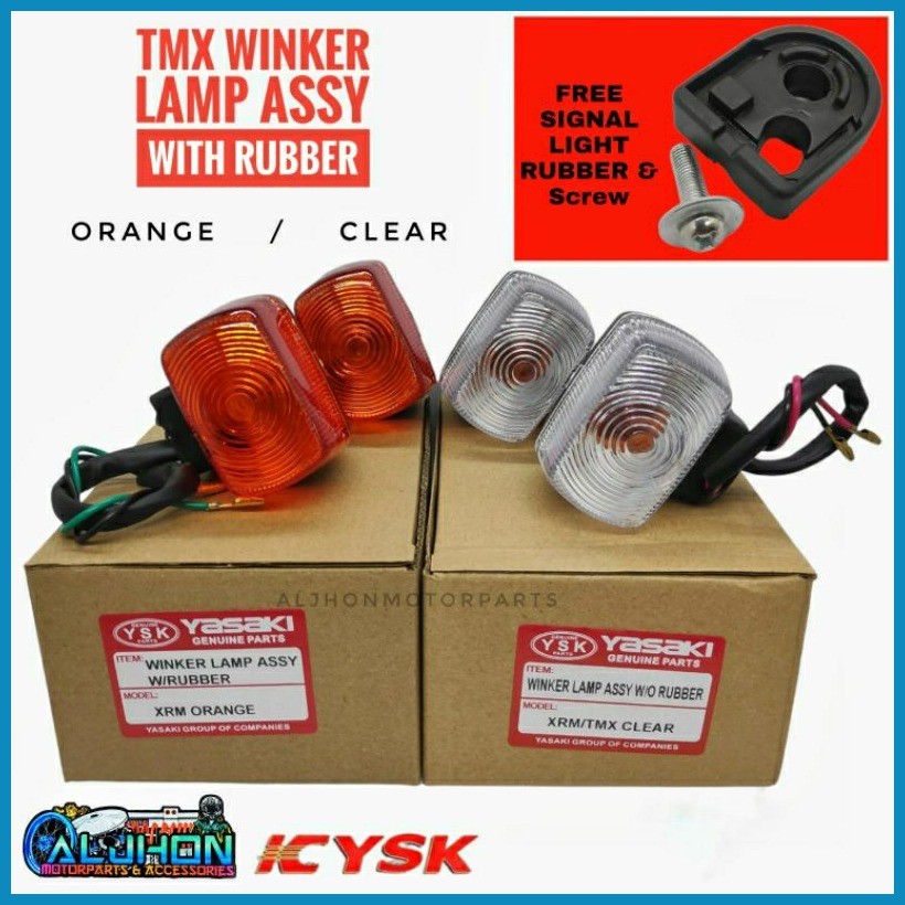 Honda Signal Light XRM ORANGE AND WHITE with Rubber SOLD IN 2pcs and ...