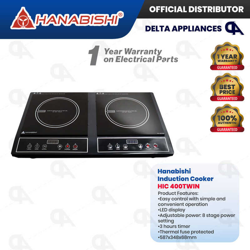 Hanabishi Induction Cooker Heavy Duty Double Hob Original W/ 1 Year ...