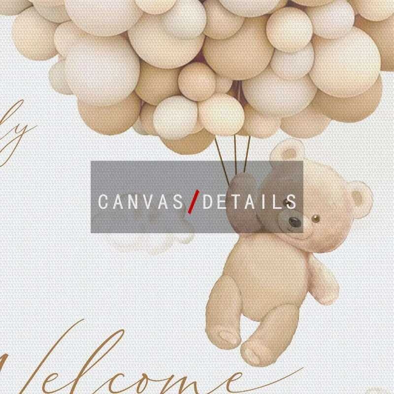 Teddy cfa Bear Baby Shower Welcome Sign Poster Custom Blue Pink Brown 3 ...