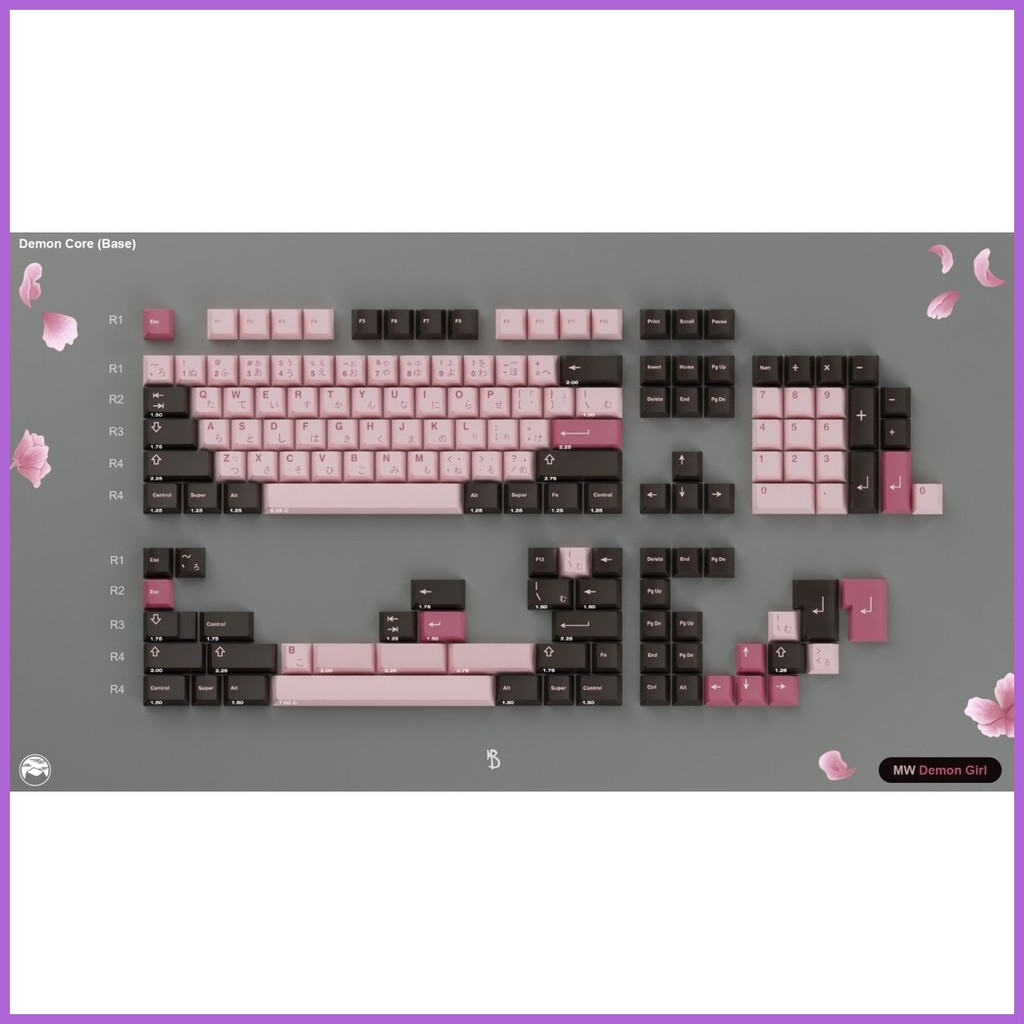 ☃ Milkyway Demon Girl Base Kit Mechanical Keyboard Keycap Set Zion ...