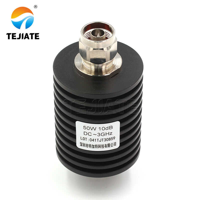 N-JK 1PCS 50W attenuator DC-3GHz 5DB-50DB RF coaxial fixed N-type male dummy load plug connector ...