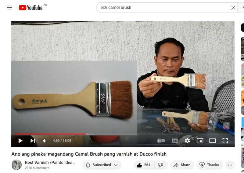 LY ERZI Camel Hair Paint Brush 3" | Shopee Philippines