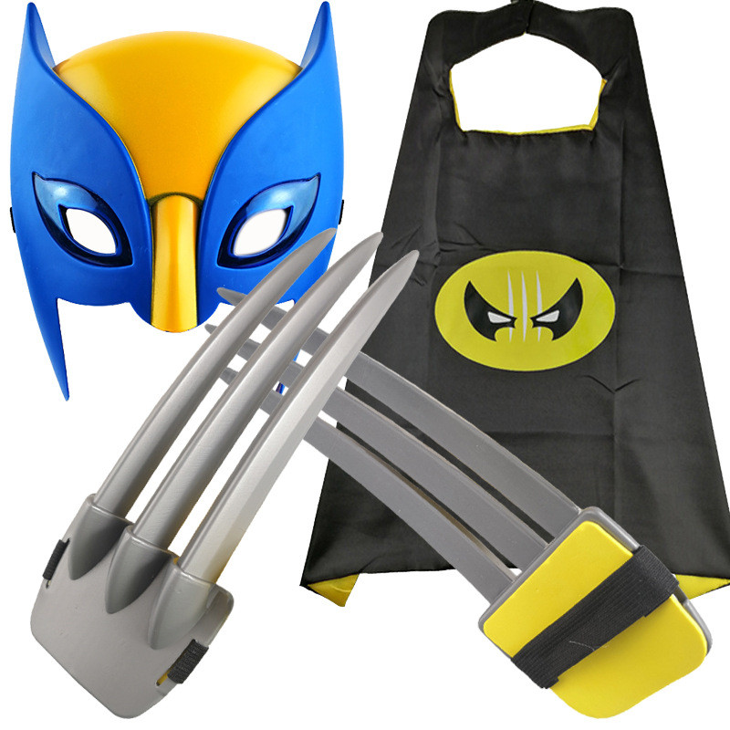 Marvel Wolverine Action Figure PVC Mask Claws Cloak X-men Superhero ...