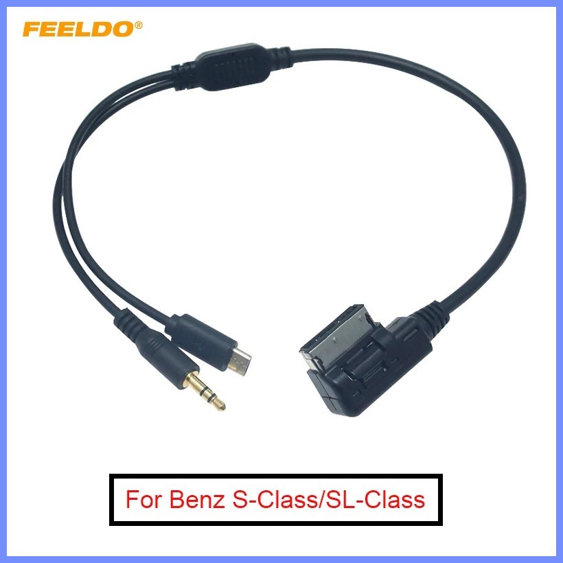FEELDO 1PC Car Audio Music AMI/MDI Interface To 3.5mm Male Micro USB ...