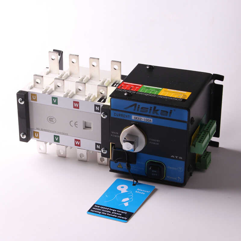 Aiskai SKX2-100/4P Dual Power Automatic Transfer Switch Automatic ...