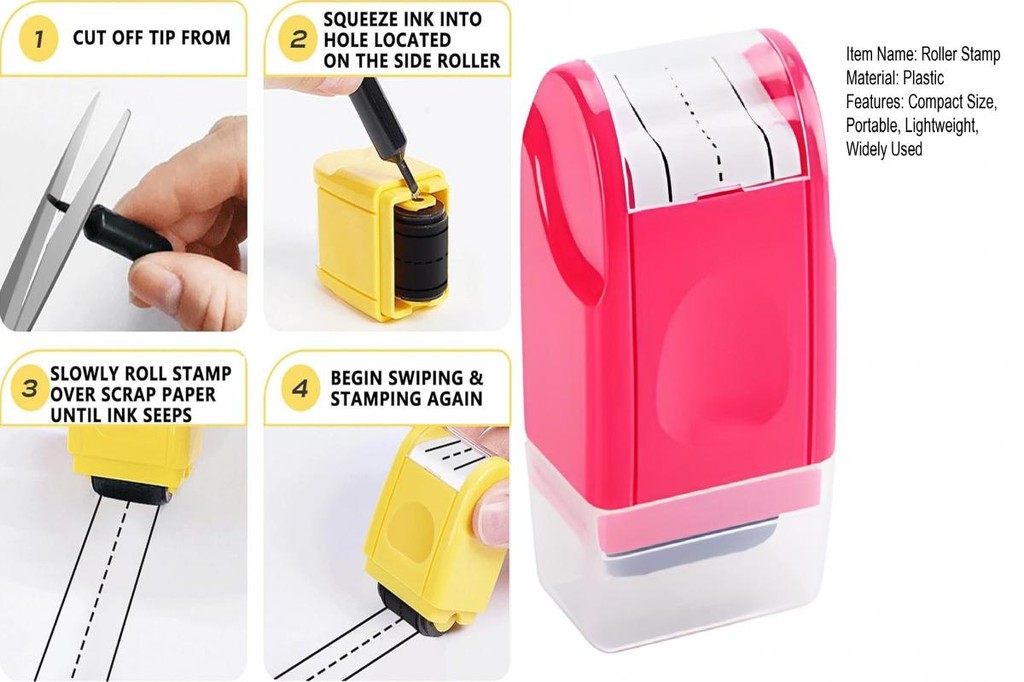 Educational Stamp Roller Dashed Writing Line Stamp Portable Dashed Line ...