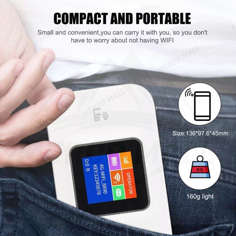 3000mAh 4G WIRELESS ROUTER Pocket WiFi Openline 4G/5G LTE Hotspot Router Modem Universal Sim ...