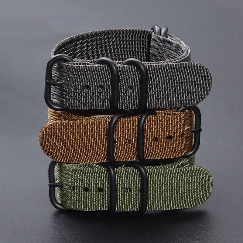 Military Nylon Watch Band 18mm 20mm 22mm 24mm Universal NATO One Piece ...