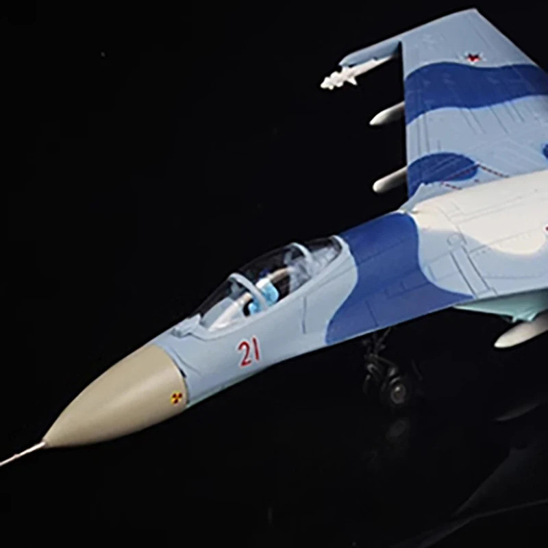 1:100 Diecast Scale Su-27 Alloy Finished Aircraft Simulation Model Toy ...
