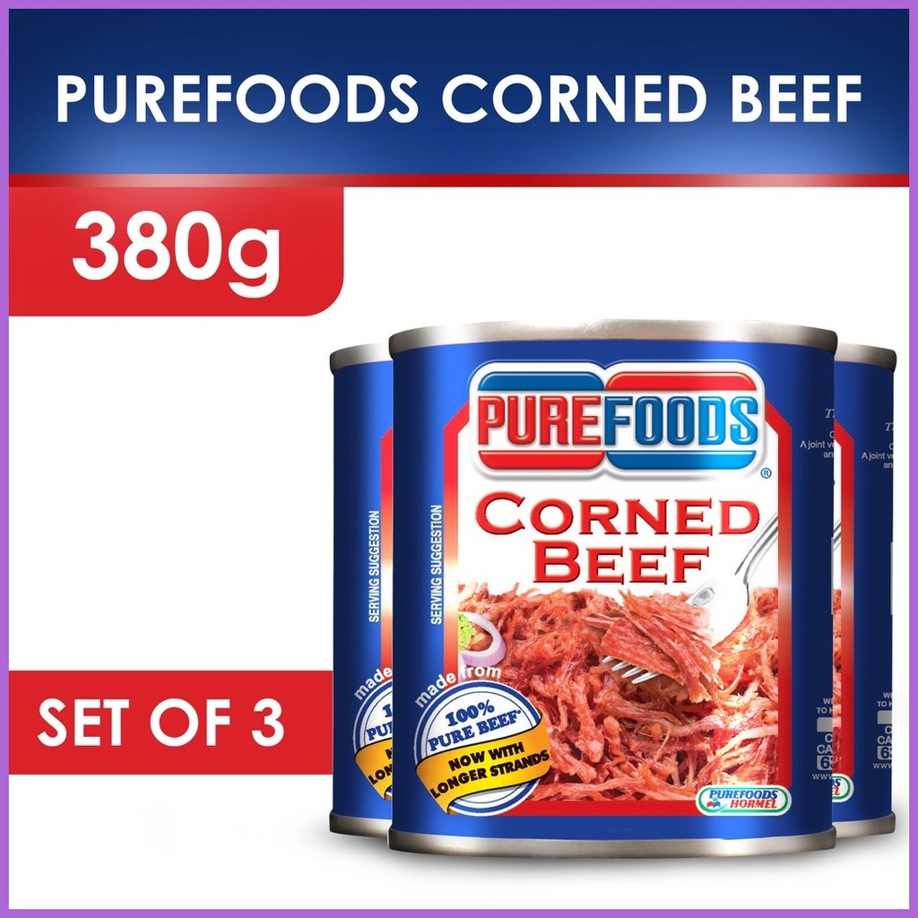 Purefoods Corned Beef (380g) Set of 3 | Shopee Philippines