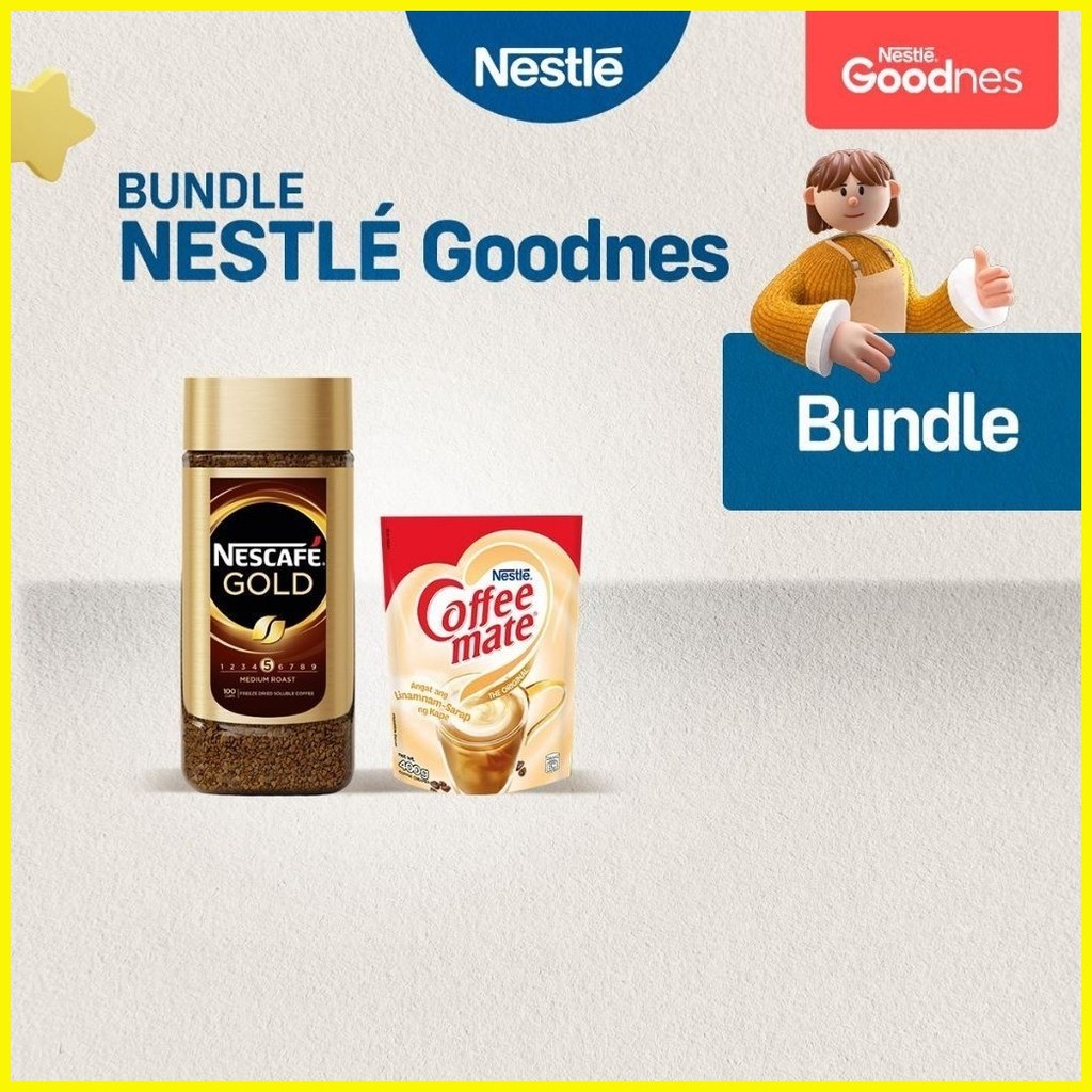 ☃ Nescafe Gold Premium Instant Coffee 200g + Coffee-mate Coffee Creamer ...