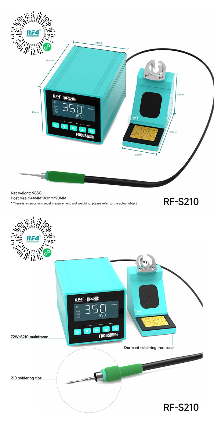 NEW RF4 RF-S210 Smart Soldering Iron BGA PCB SMD Handle Soldering ...
