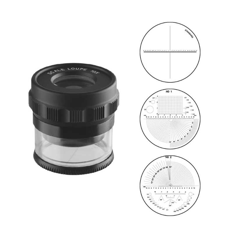 Microscope Hand-held Magnifying Glass 10X Jewelers Loupe Desop ABS ...
