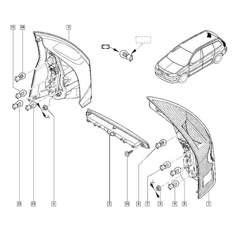 Car 8200175538 3Rd Brake For Renault Megane 2 II 2003-2008 Rear Tail ...