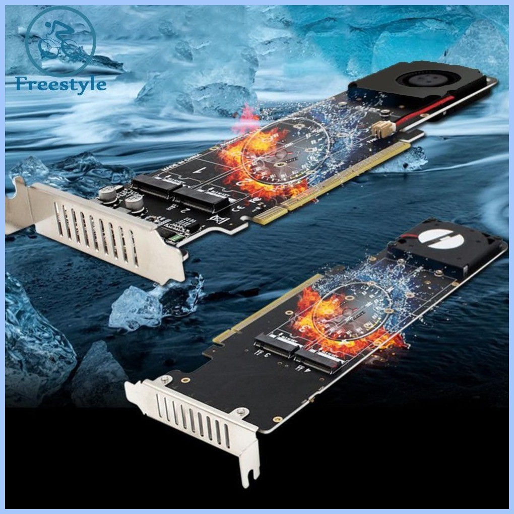 PCIeX16 To M.2 Adapter Board Key 4 NVME 4x32Gbps Support M.2 SSD 2280 ...