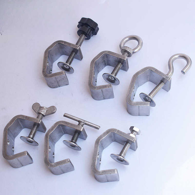 Stainless steel 304 round pipe clamp C-type clamp tiger card U-shaped ...
