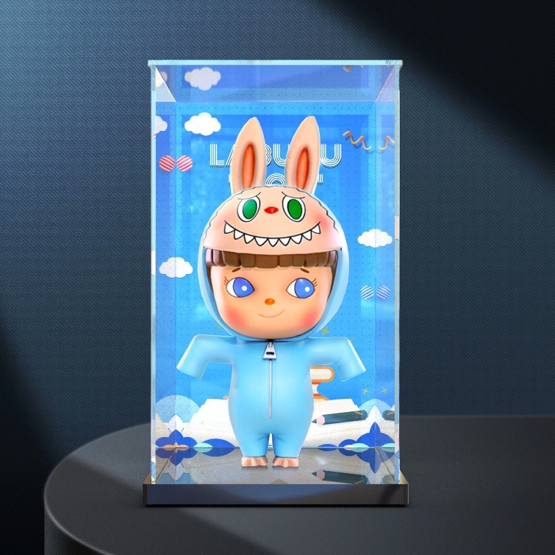 Acrylic display box POPMART Bubble Matt LABUBU boy hand-made big baby ...