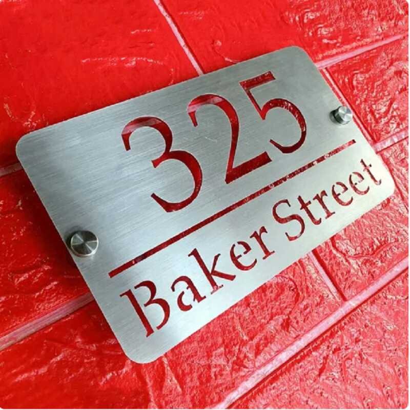 Stainless 20cm/30cm Steel Door Plates Hollow House Numbers Custom Signs ...
