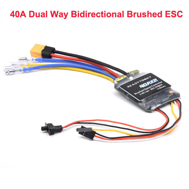 Way Dual Bidirectional Brushed Electric Speed Controller 40A x 2 Mixed ...
