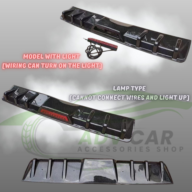 Universal 86cm Led / No Led Car Rear Lip Car Rear Bumper Chassis ...