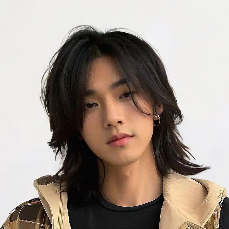 Sunshine Cool Boy Fake Long Hair Full Wig Daily Realistic Bangs Wolf ...