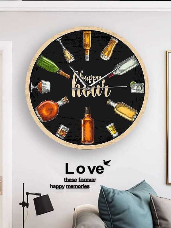 Clock Bar Wall Decoration Beer Whiskey Tequila Cognac Brandy Rum Clock ...