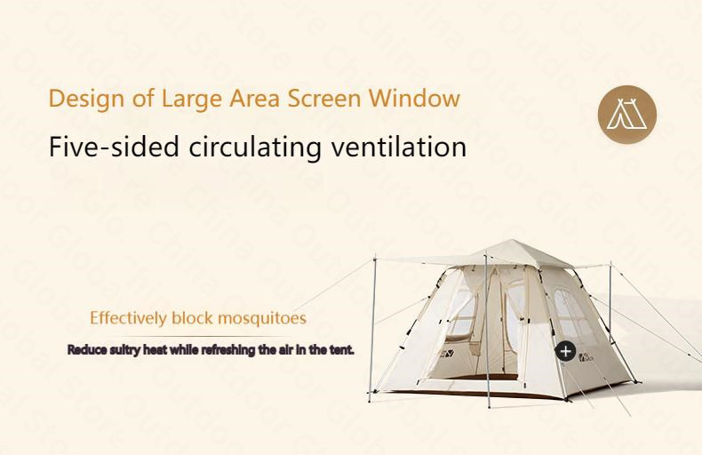 MOBI GARDEN Zero Motion Space Automatic Tent 3-4 Persons Quick Open ...