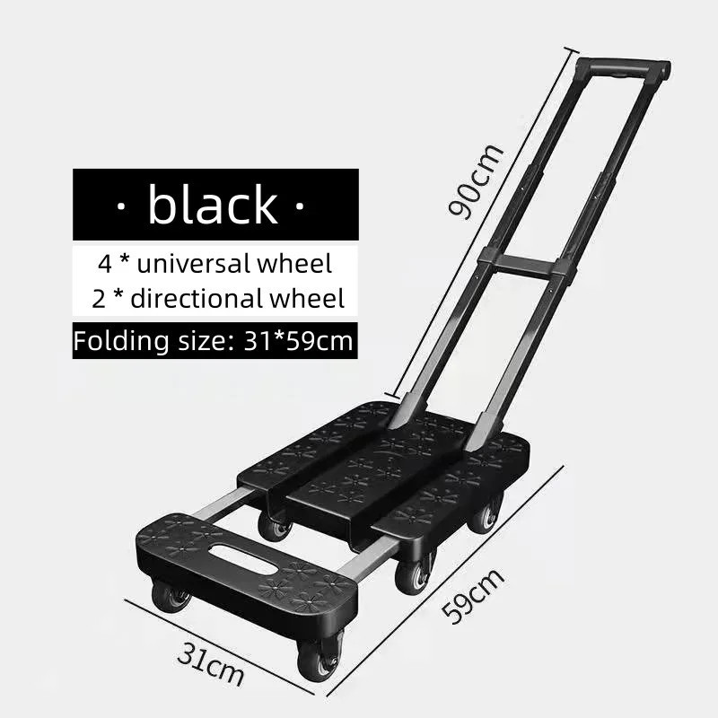 Portable Foldable Shopping Trolley Lightweight Supermarket Pull Goods ...