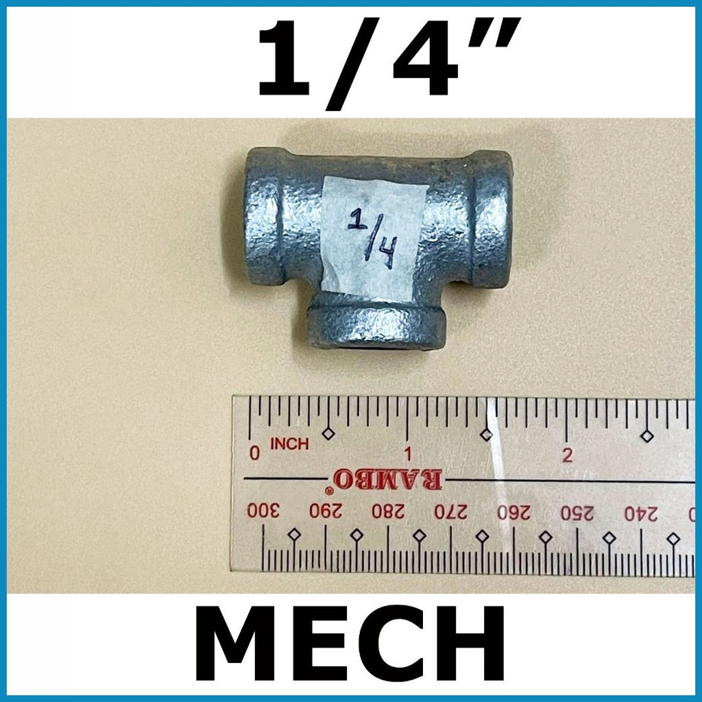 MECH GI TEE 1/4" SCH40 STANDARD GALVANIZED IRON ...