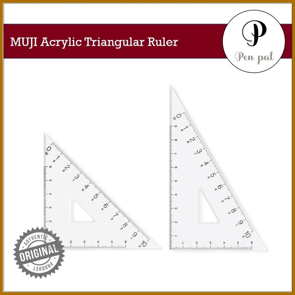 MUJI Acrylic Triangular Ruler | Shopee Philippines
