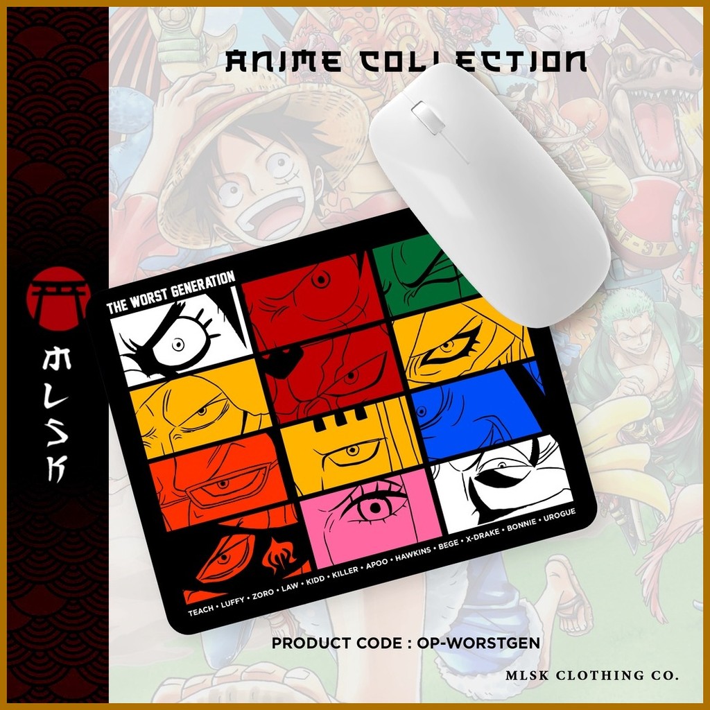 ONE PIECE ANIME MOUSE PAD LUFFY GEAR 5 STRAW HAT PIRATES MUGIWARA WORST ...