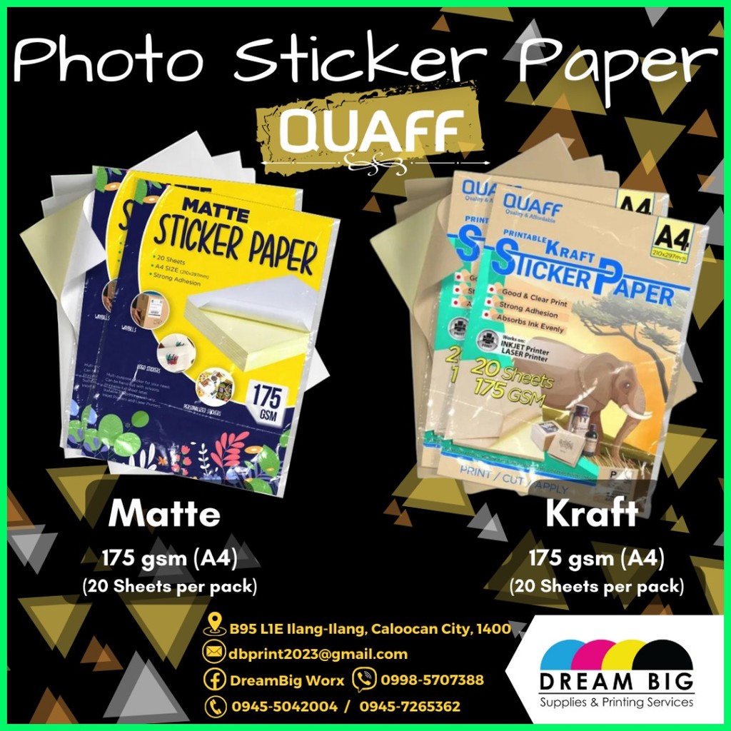 PRINTABLE STICKER PAPER MATTE | Shopee Philippines
