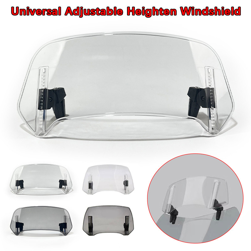 Motorcycle Risen Adjustable Wind Screen Extension Windshield Spoiler ...