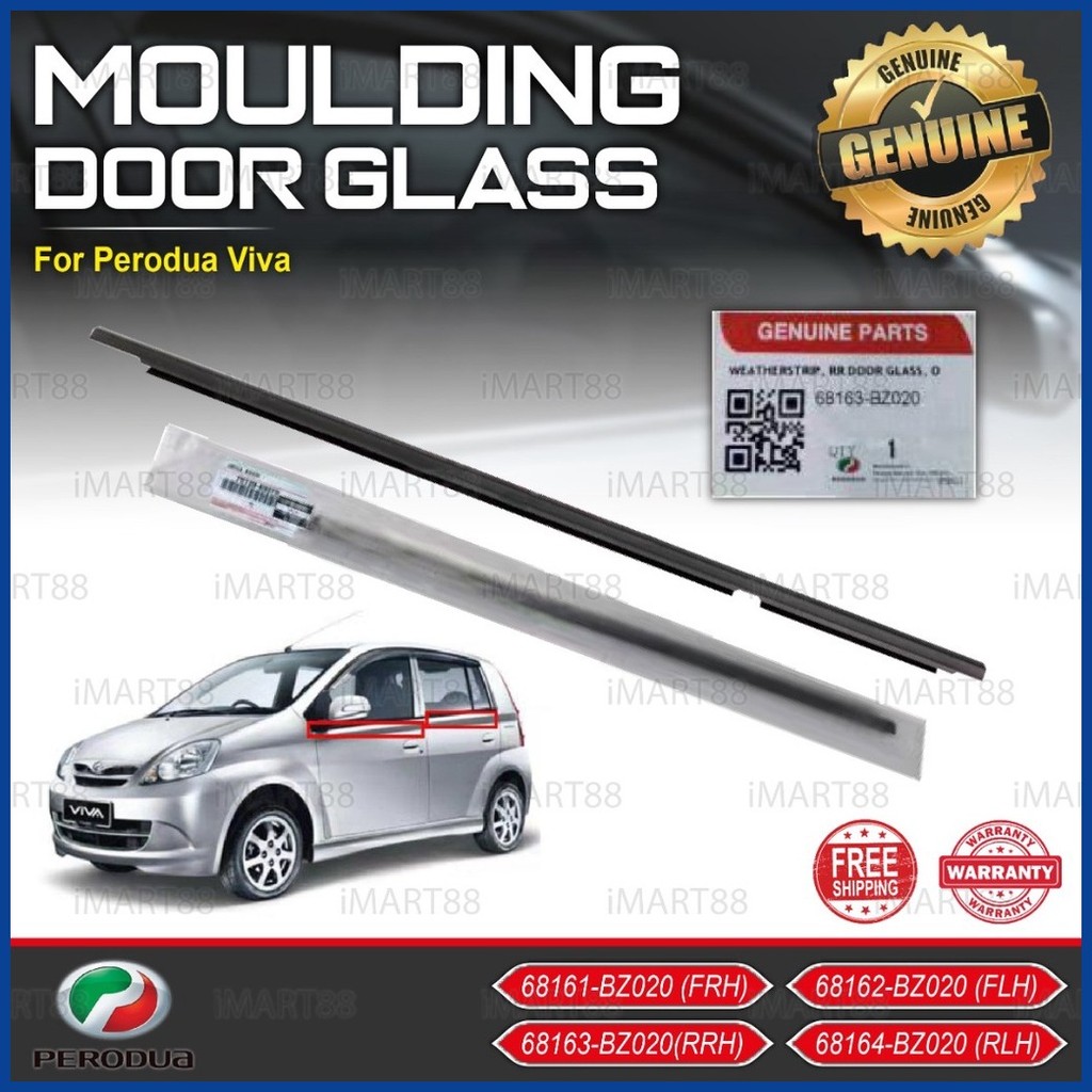 ORIGINAL PERODUA VIVA GLASS DOOR MOULDING SEAL RUBBER OUTER STRIP ...