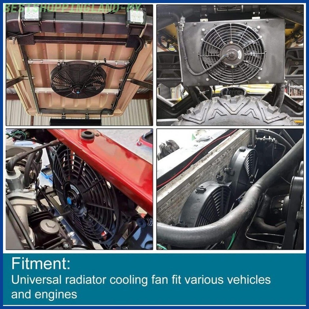 Radiator Cooling Fan 10Inch 12V 80W Efficient Electric Radiator Cooling ...