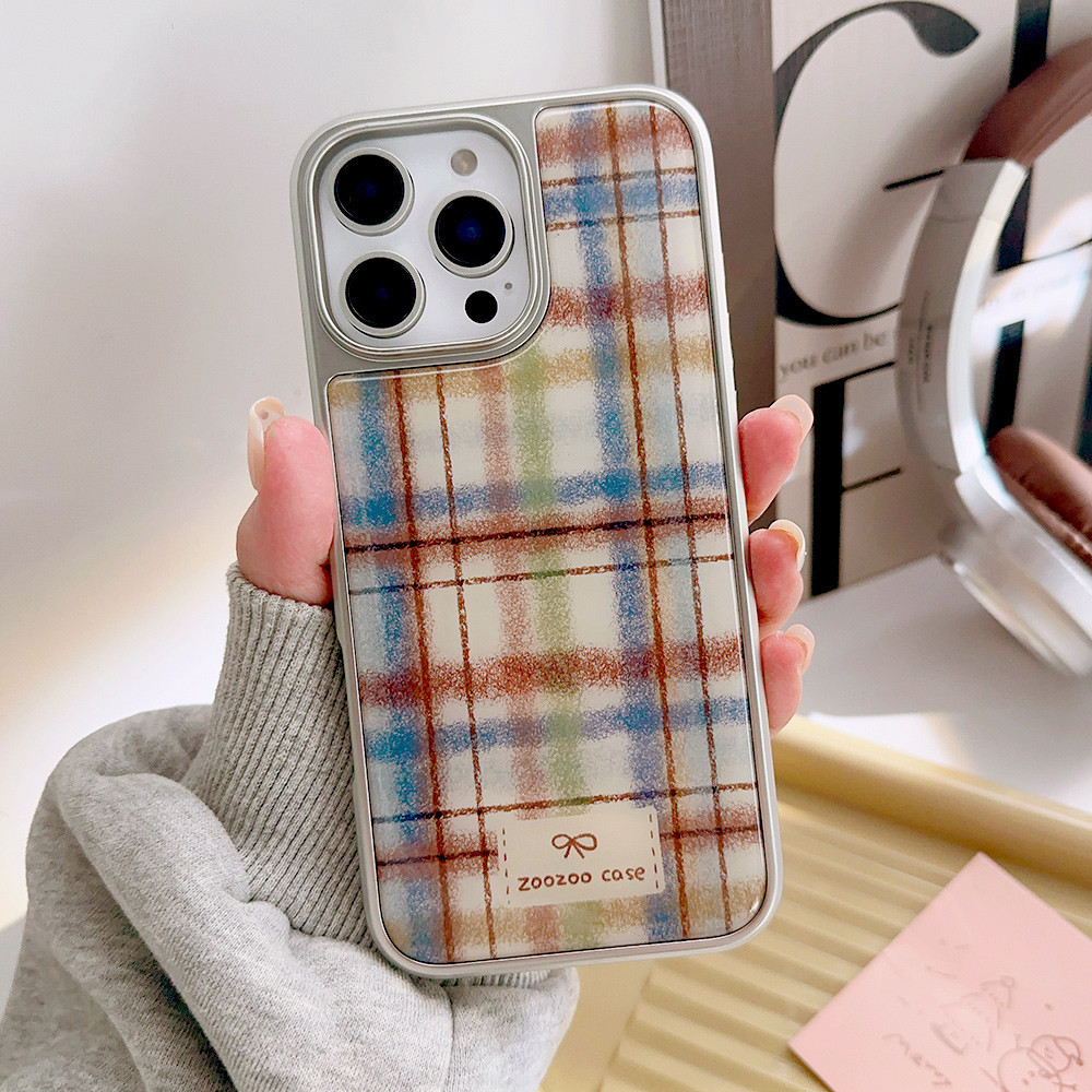 Vintage Brown Plaid Check Phone Case for IPhone 16 14 15 Pro Max 13 ...