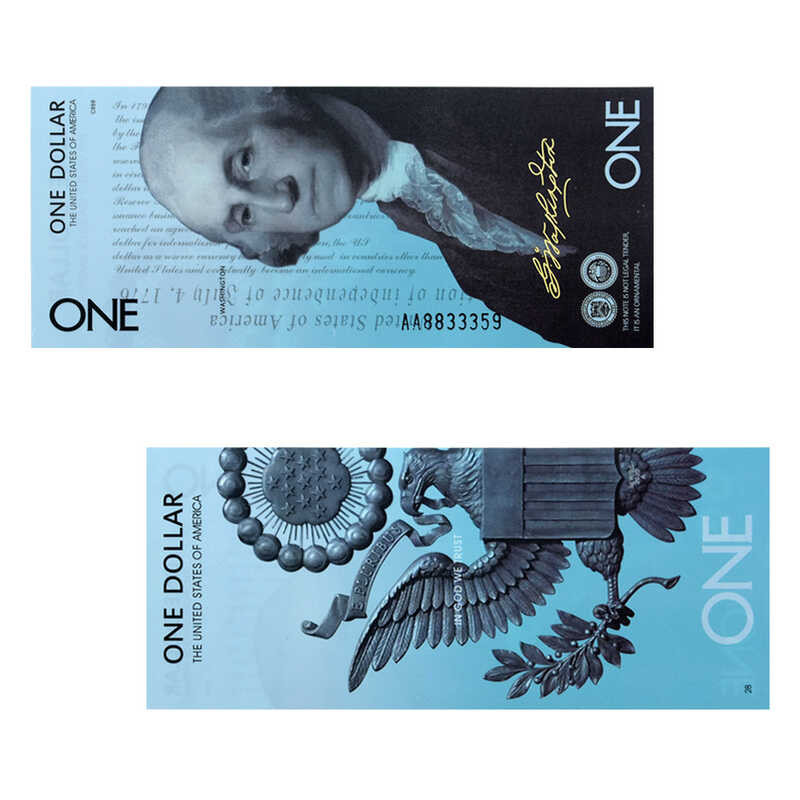 6 US President Plastic Coins With Serial Number UV Fluorescent ...