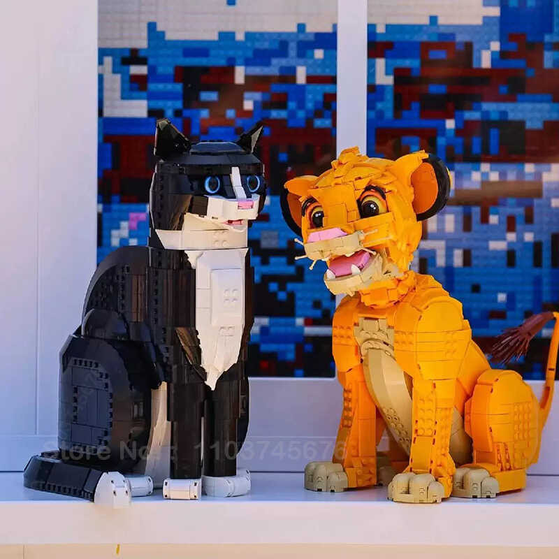 Tuxedo 21349 Cat 43247 Lion Animal Model Building Blocks Assemble Cute ...