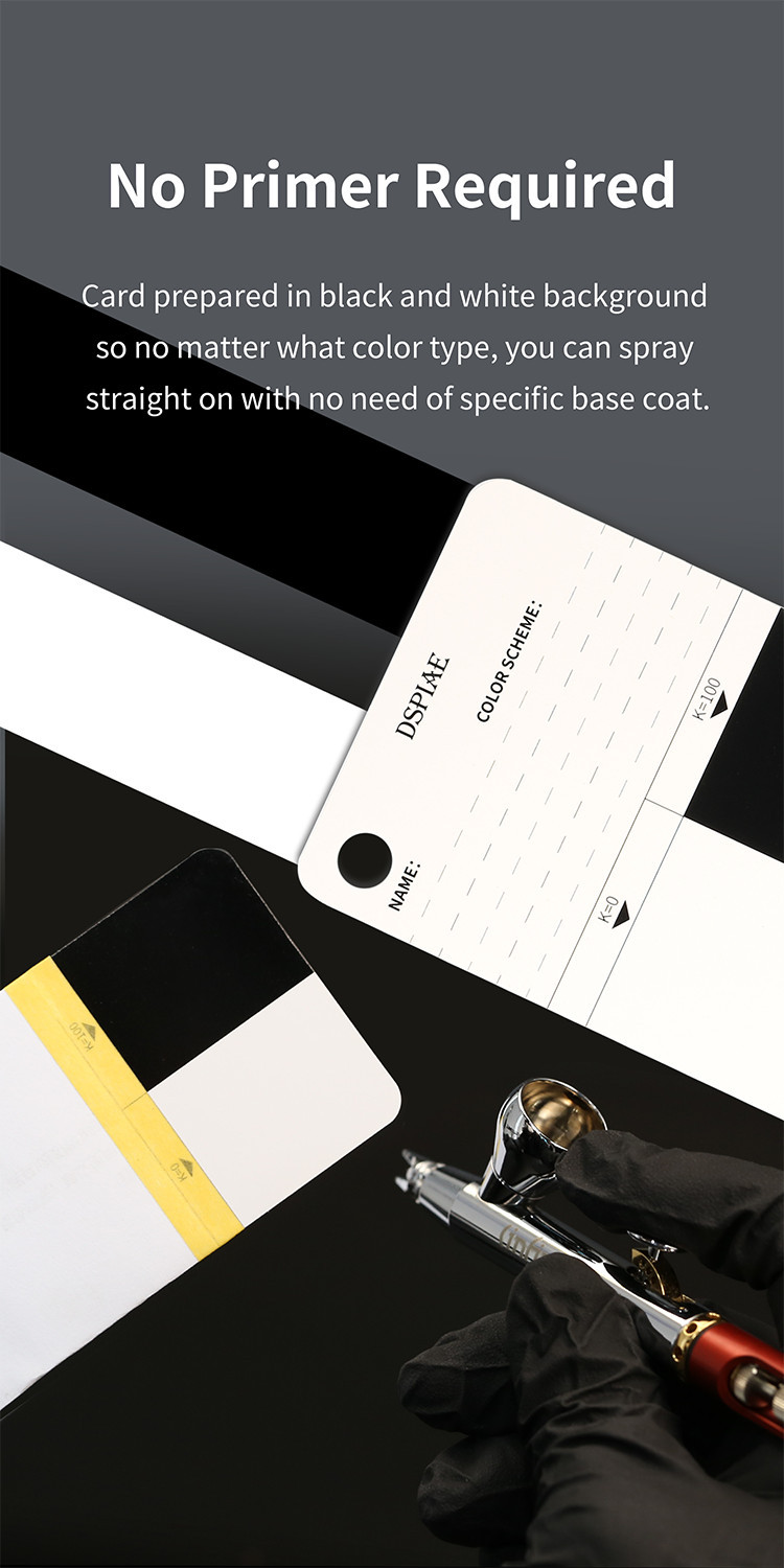 DSPIAE CC-01 Color Test Card Model Spray Color Test Record Card Storage ...