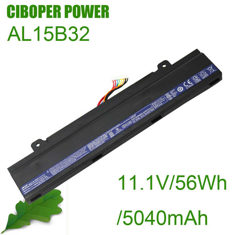 Laptop CP Battery Al15b32 11.1V/56Wh/5040Mah For Aspire V15 V5-591G V5 ...