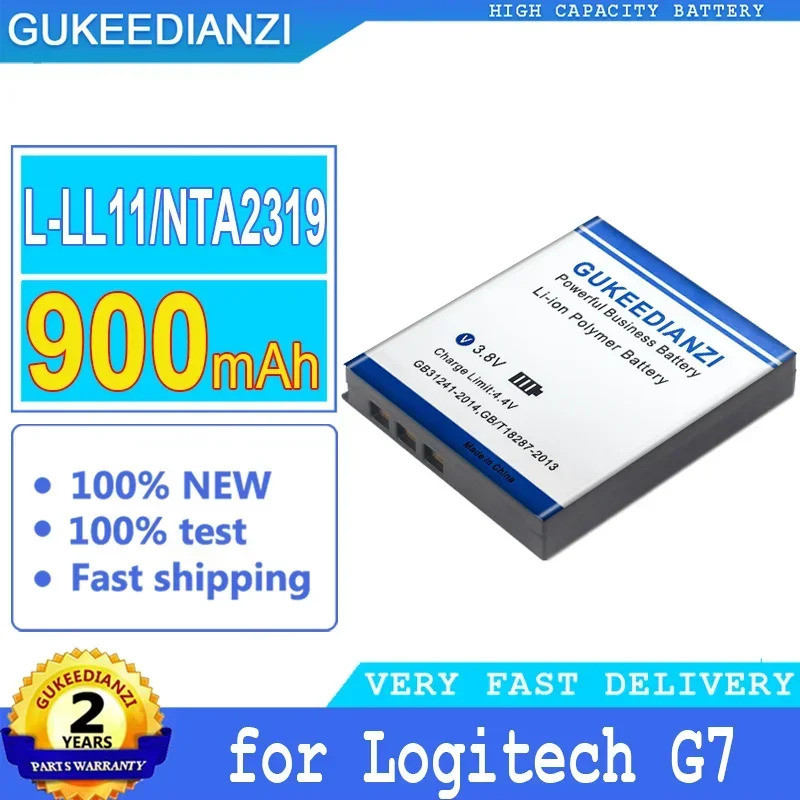 900Mah GUKEEDIANZI Replacement Battery L-Ll11/Nta2319 For Logitech G7 ...