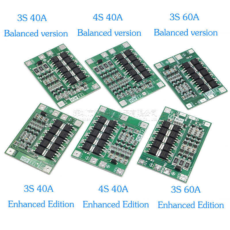 3 series 12V 18650 lithium battery control and protection board ...