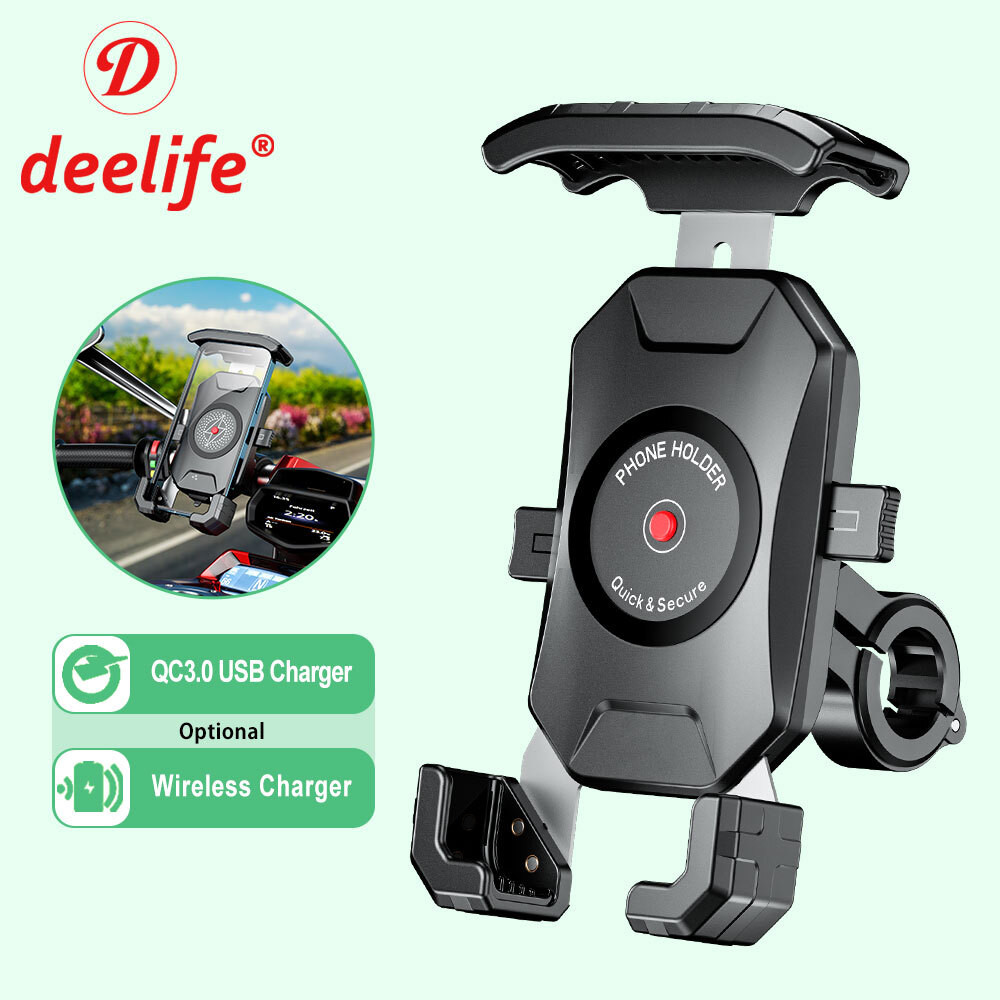 Deelife Motorcycle Phone Holder For Moto Support Telephone Mobile Stand Mount Wireless Chargers ...