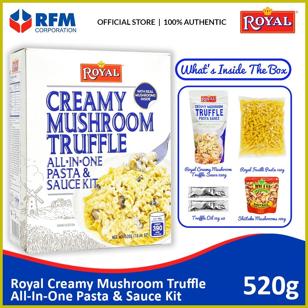 Royal Creamy Mushroom Truffle Pasta 520g (All-in-One Pasta Sauce Kit ...