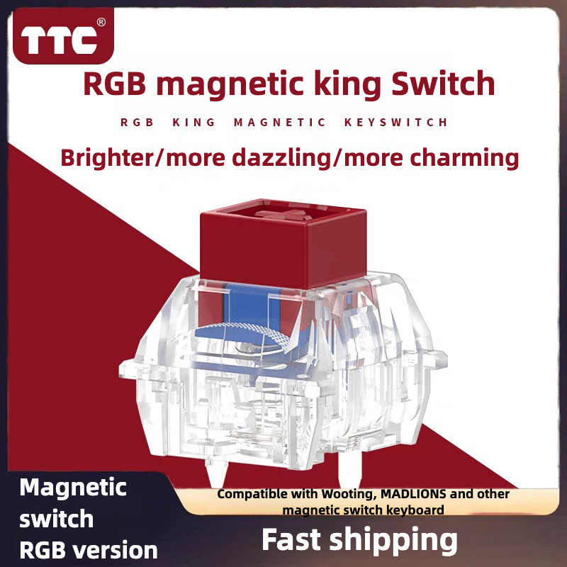 TTC Switch Magnetic King Switch RGB Version Linear Long Spring Gaming Keyboard Magnetic Switch ...